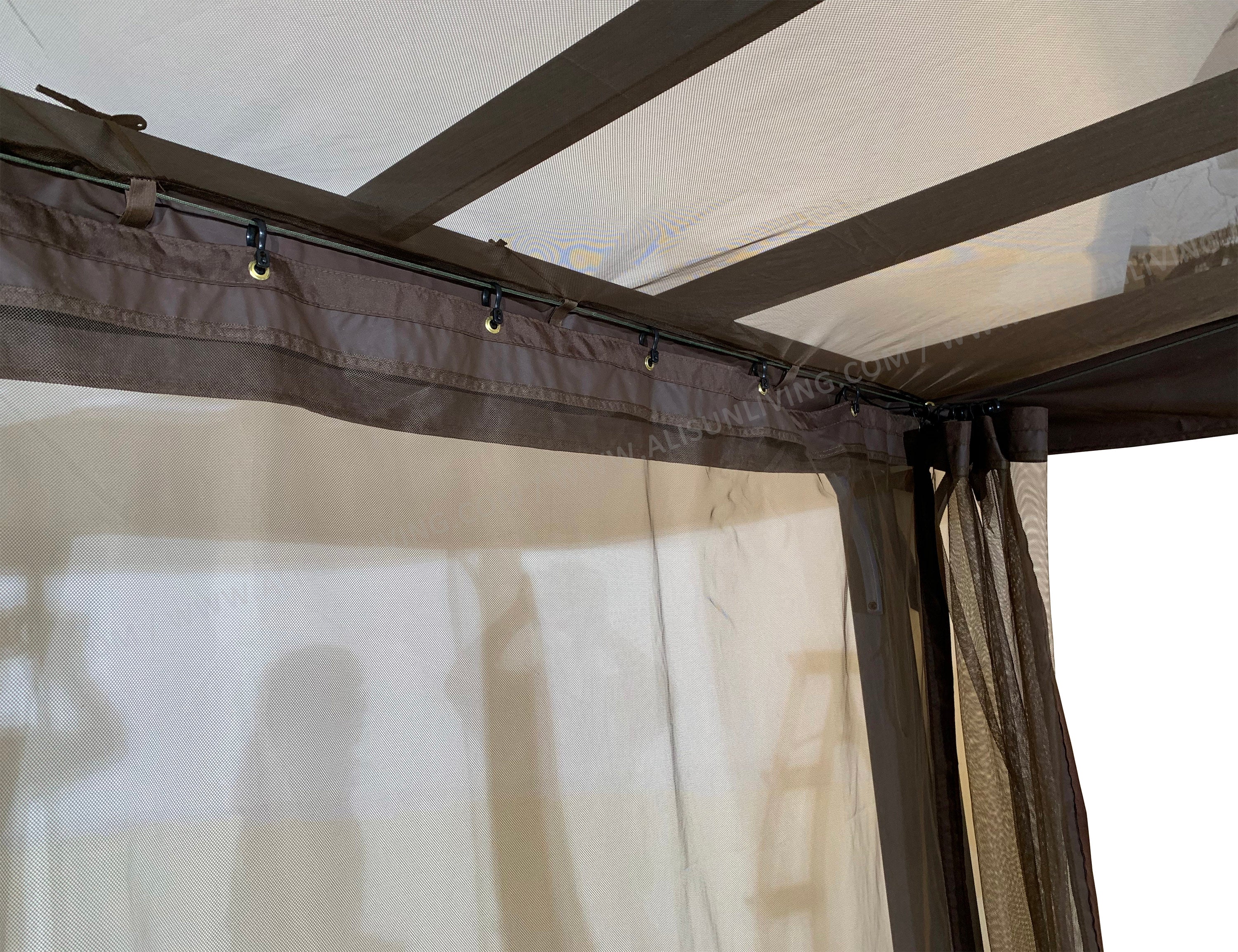 Replacement Mosquito Net for Flat-Roof Pergola - Mesh Bug Net Only ...